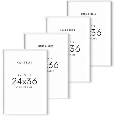 Haus And Hues White 24x36 Poster Frames Set Of 4 24x36 Frame Sets For