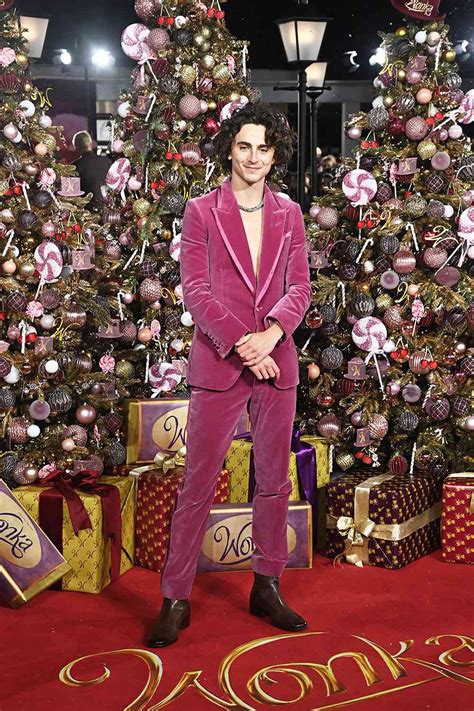 Timothée Chalamet Wears Pink Suit And Custom Cartier To Wonka Premiere