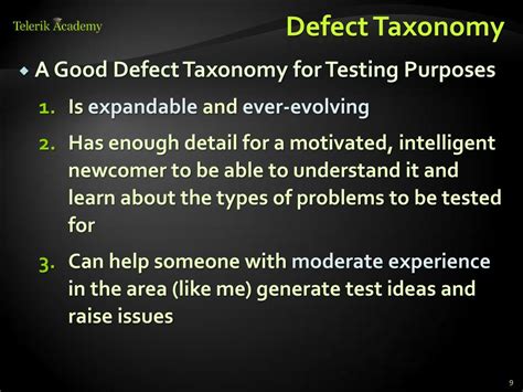 Ppt Defect Taxonomies Checklist Testing Error Guessing And