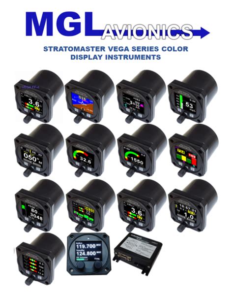 Mgl Avionics Stratomaster Vega Series Color Display Indicator Non