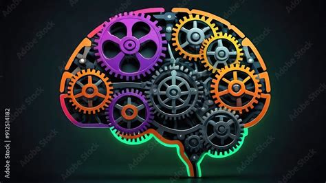 Cerebro Conformado De Engranes Reloj Y Maquinaria Perfecta