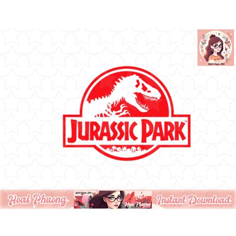 Jurassic Park Red Logo Left Chest Logo Png Instant Download Inspire