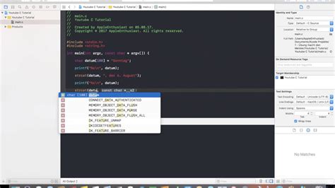 C Programmieren Mit Xcode Strings Verketten Mit Strcat Youtube