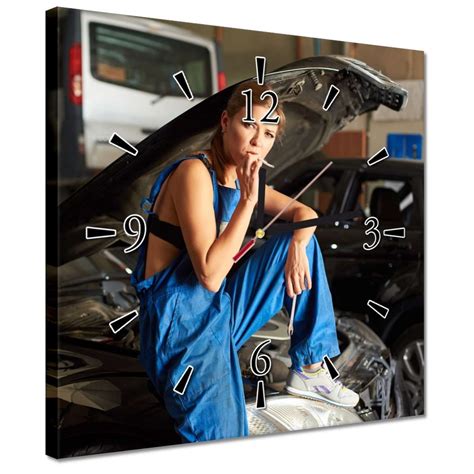Zegar 30x30cm Grażyna w garażu Mechanik ZeSmakiem Sklep EMPIK