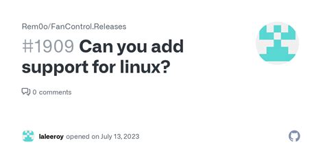 Can You Add Support For Linux · Issue 1909 · Rem0ofancontrol