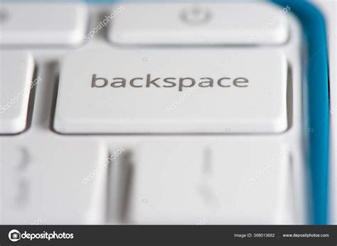 Laptop Backspace Key Symbolizing Things Deletion Things Taking Step Back Stock Photo