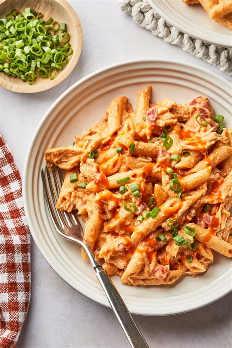 Slow Cooker Buffalo Chicken Pasta The Pasta Twins