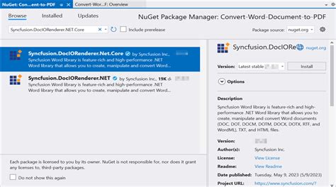 convert word to pdf in uwp syncfusion®