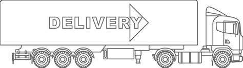 Premium Vector Delivery Truck Outline Icon In Flat Style Vector