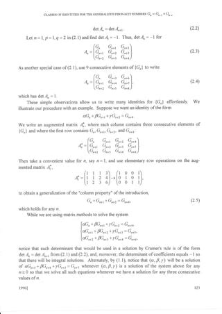 Classes Of Identities For The Generalized Fibonacci PDF Physics Science
