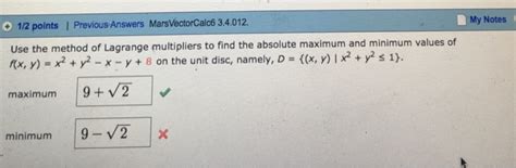 solved 12 points previous answers marsvectorcalc6 3 4 012