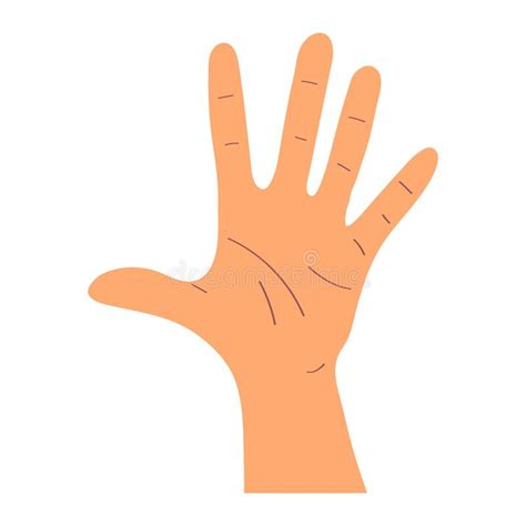 Hand Shows Five Fingers Gesture Shows The Number Five With The