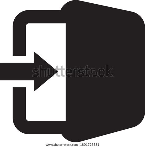 Exit Icon Black White Vector Illustration Stock Vector Royalty Free 1801723531 Shutterstock