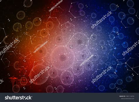 Cell D Rendering Cells Under Microscope Stock Illustration Shutterstock
