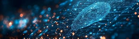 Ai Powered Digital Identity Frame Concept As A Clean Border Frame Featuring Biometric Patterns