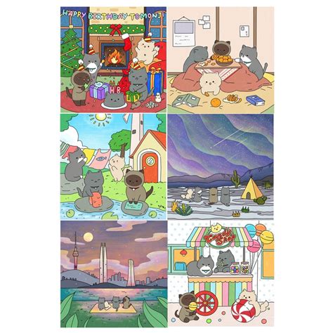 Mua Set 10 Tờ Tranh Tô Màu Gia đình Mèo Dành Cho Màu Sáp Màu Chì Giá