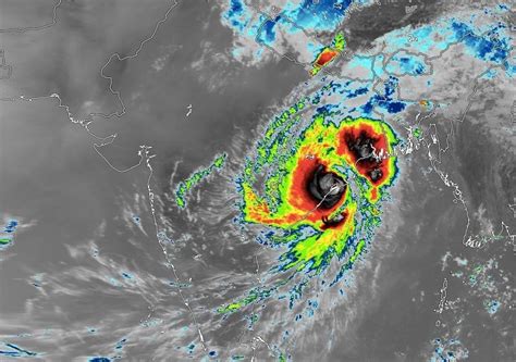 Latest Satellite Images Show Cyclone Fani Making Landfall In Odisha