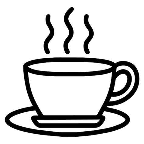 커피 아이콘 윤 프리미엄 벡터