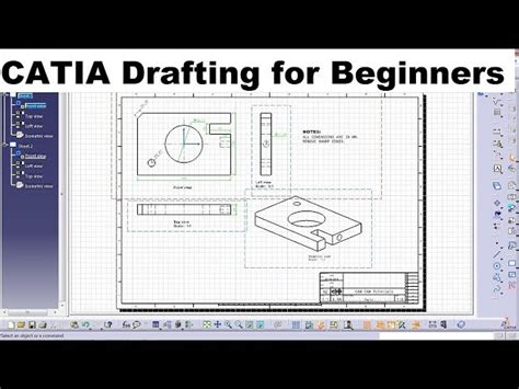 catia drafting drawing tutorial for beginners 1