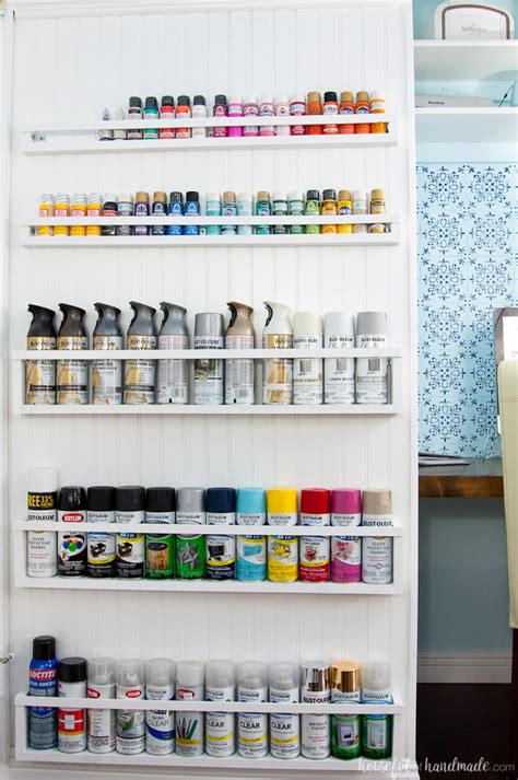 DIY Paint Storage Shelves Office Craft Room Makeover Week A Houseful Of Handmade