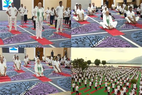 Pm Modi Leads 10th International Yoga Day Celebrations In Jandks