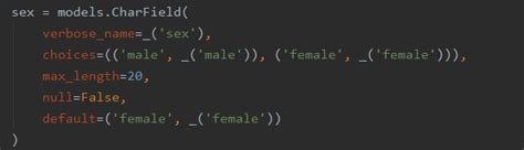 Python Choices In Django Model Not Being Translated Possibly Due To