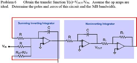 Problem 6 Obtain The Transfer Function Tsvoutvn Assume The Op Amps Are Ideal Deterniue The Poles