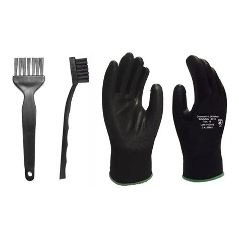 Kit Limpeza Anti Estático Esd Pincel Escova Luvas Pc Placa Submarino