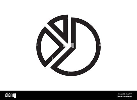 Round Graphic Fraction Circle Shape Vector Element Geometric Diagram Division Section Icon