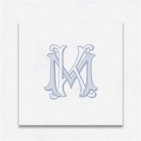 Mk Km Wedding Monogram Vintage Monogram Wedding Monogram Handmade