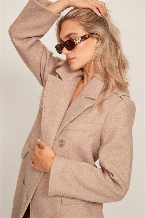 Slim Frame Detail Sunglasses Brown Na Kd