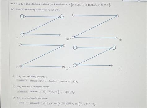 solved let a 0 1 2 3 and define a relation r2 on a as
