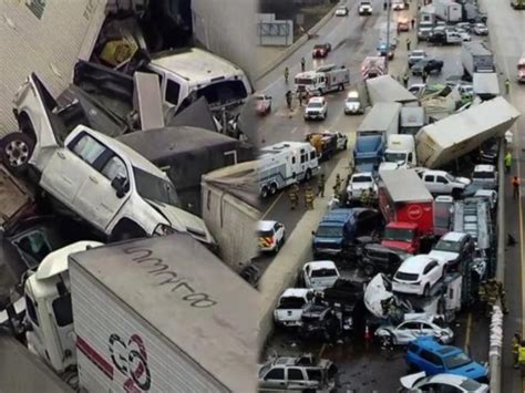 In Pics Six Dead 65 Injured After 100 Vehicles Pileup On Icy Texas