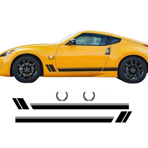 2 Pcs Graphic Side Door Car Sticker For Nissan 370z Nismo Decal Racing