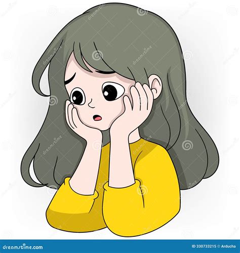 Beautiful Woman Holding Her Face With An Embarrassed Expression Stock