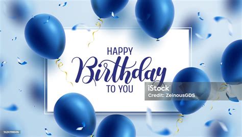 Geburtstagsgruß Vektor Vorlage Design Happy Birthday Text Im