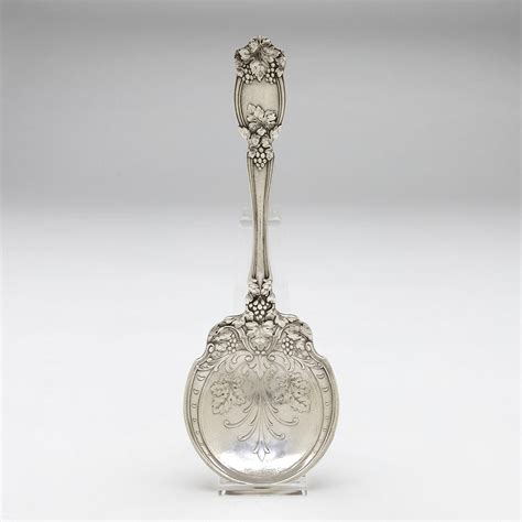 Gorham H Pattern Antique Sterling Silver Art Nouveau Serving Spoon