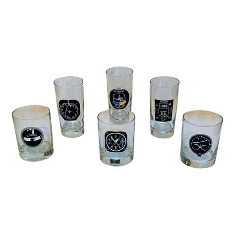 Mid 20th Century Aviation Glasses Set Of Six Chairish