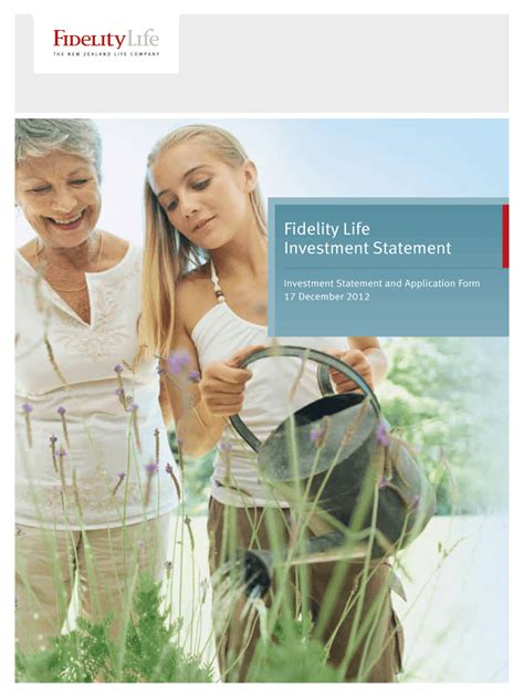 Fillable Online Fidelity Life Investment Statement Fax Email Print Pdffiller