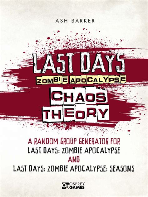 Last Days Zombie Apocalypse Chaos Theory Pdf Shotgun Rifle
