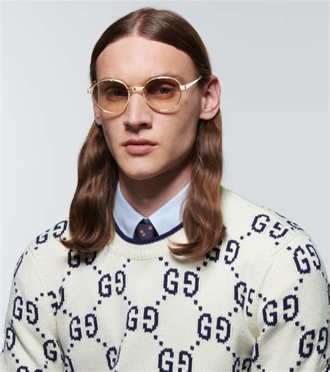 Round Glasses In Gold Gucci Mytheresa