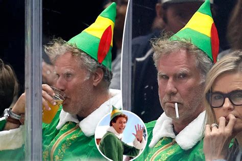 Will Ferrell Is A Total Mood As Cigarette Smoking Buddy The Elf At Nhl