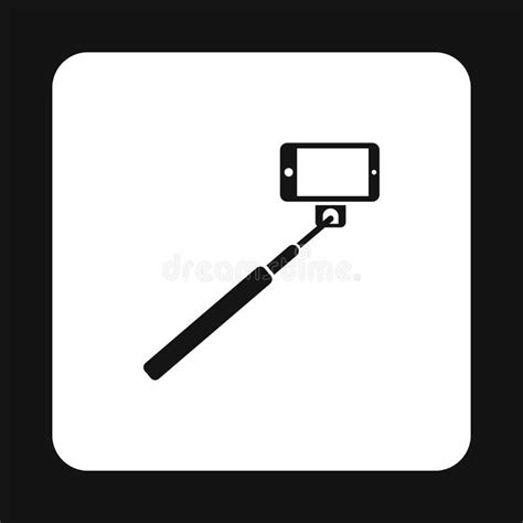 Selfie Monopod Stick Icon Simple Style Stock Vector Illustration Of