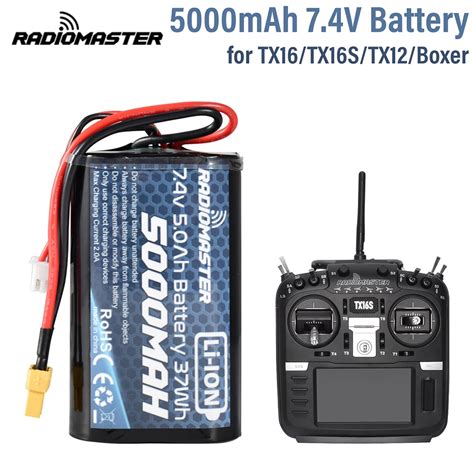 Аккумулятор Radiomaster 5000 мАч 7 4 В 2s 37 Втч вилка Xt30 для
