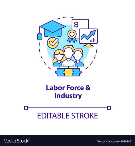 Labor Force And Industry Concept Icon Royalty Free Vector