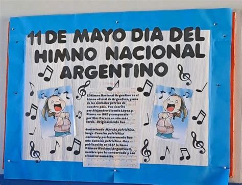 11 De Mayo Día Del Himno Nacional Cartelera Escolar En 2025 Dia