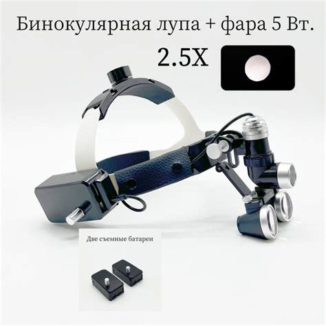 Бинокуляры медицинские 2.5 (стоматологические) с подсветкой в ...