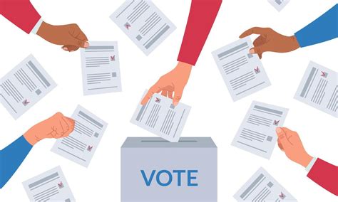Election Concept Banner Vote Ballot Box Diversity Group Of People