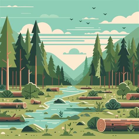 Premium Vector Forest Ai Generated Image