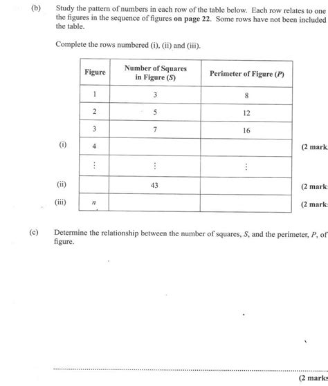 SOLVED B Study The Pattern Of Numbers In Each Row Of The Table Below Each Row Relates To One
